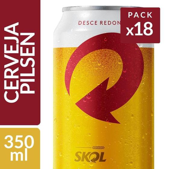 Cerveja SKOL Lata 350ml com 18 Unidades - Cerveja - Magazine Luiza