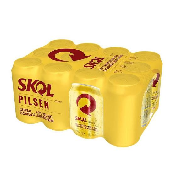 Cerveja Skol Pilsen Lata 350ml CX 12 UN - Cerveja - Magazine Luiza