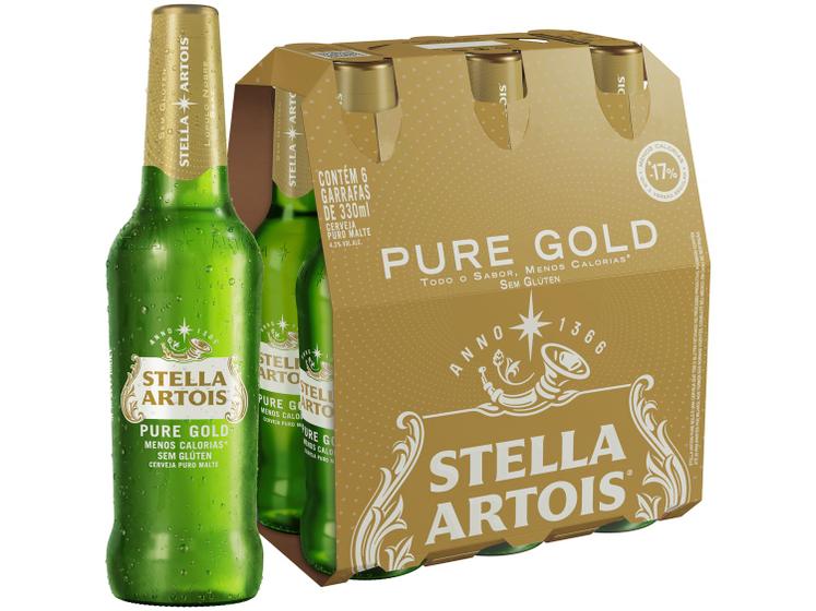 Cerveja Stella Artois Pure Gold sem Glúten Puro Malte 6 Unidades ... Cerveja Stella Artois Pure Gold sem Glúten Puro Malte 6 Unidades ...