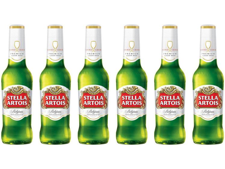 Cerveja Stella Artois Puro Malte - Premium American Lager 6 Unidades ...