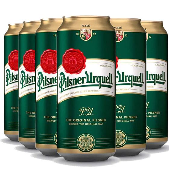 Cerveja Tcheca Pilsner URQUELL Lata 500ml (6 Latas) - Cerveja ...