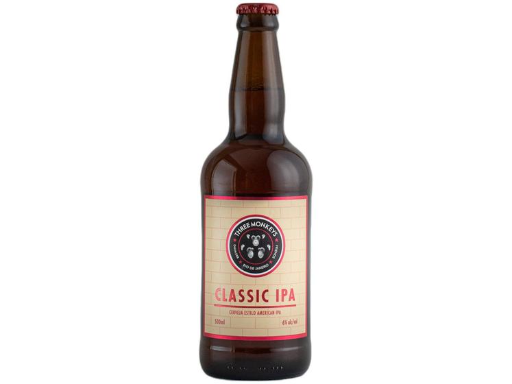 Cerveja Three Monkeys Beer Classic IPA Ale 500ml - Cerveja - Magazine Luiza