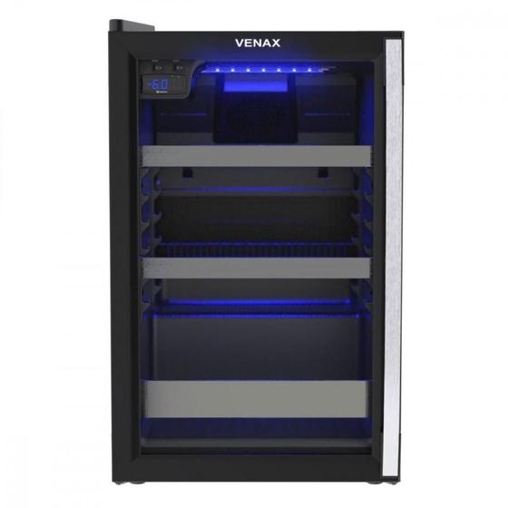 Cervejeira Porta Invertida Venax 82 Litros Blue Light Preto Fosco ...