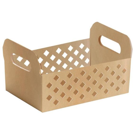 Cesta de Papel Caixote KRAFT M Vazado 22X15CM - Pacote com 10 Unidades ...