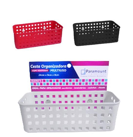 Cesta Organizadora com Ventosas Multiuso 24x9x8cm - Paramount ...
