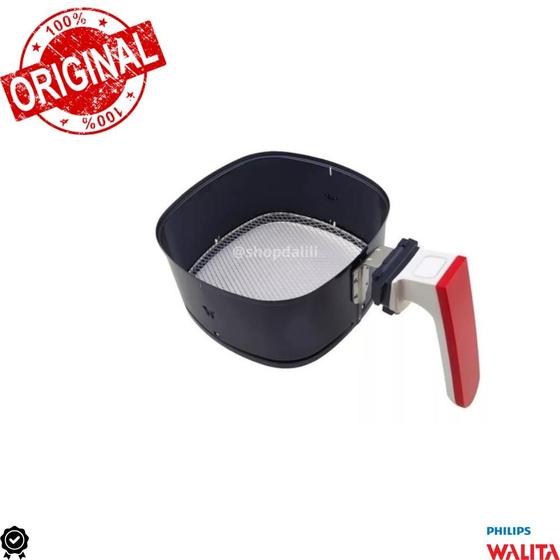 Cesta Original Para Fritadeira AirFryer RI9217 Alça Vermelha Aço Inox ...