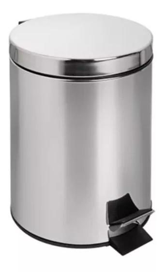 Cesto De Lixo Inox 5 Litros Lixeira Cozinha/ Banheiro Pedal - Satyam ...