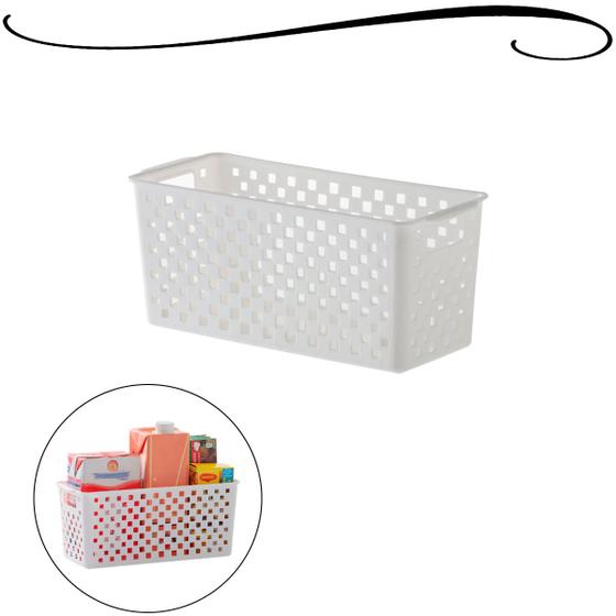 Cesto Organizador de Plástico Para Guarda Roupa Cozinha Banheiro ...
