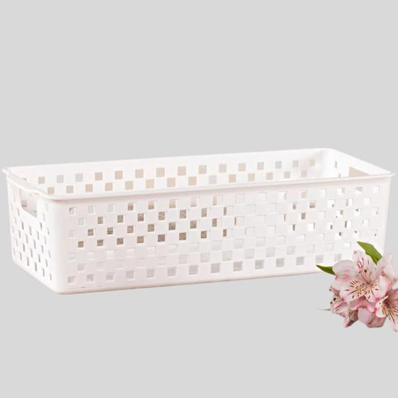 Cesto Organizador Multiuso Rattan 34x15 Armário Gaveta Bebê Cômoda ...