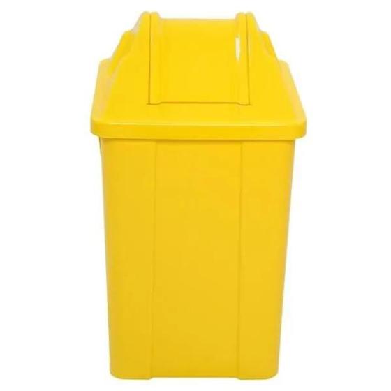 Cesto Quadrado Com Tampa Vai-vem 100 Litros Amarelo - JSN - Lixeira e Cesto de Lixo - Magazine Luiza