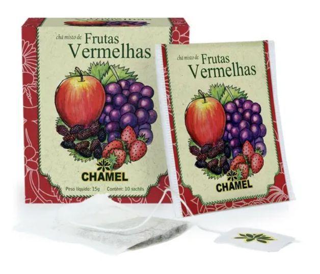 Chá de frutas vermelhas sachê Chamel 15g - 10 unidades - Chá - Magazine ...