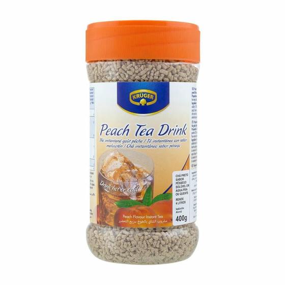 Chá de Pêssego Adoçado Instantâneo Krger 400g CADA - Kruger - Chá ...