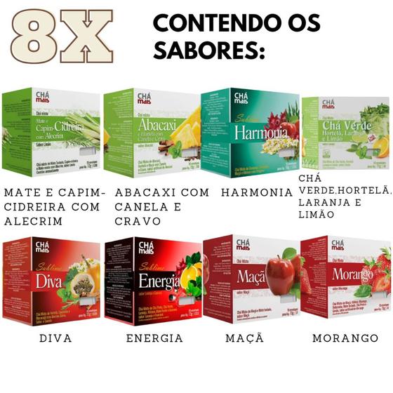 Chá em Sachê - Kit com Sabores diversos de Chá - Caixinhas de Chá ...