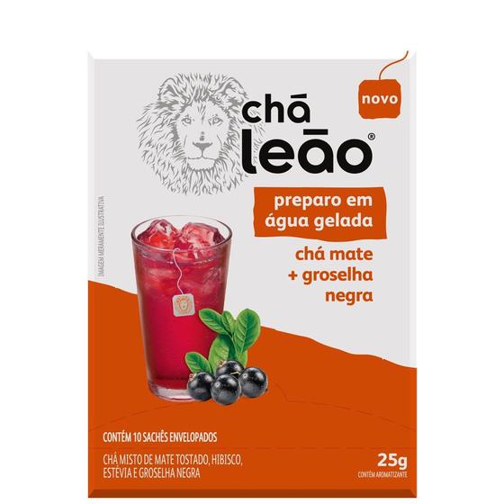 Chá Gelado Leão Mate Com Groselha Negra 10 Un 25g - Chá - Magazine Luiza
