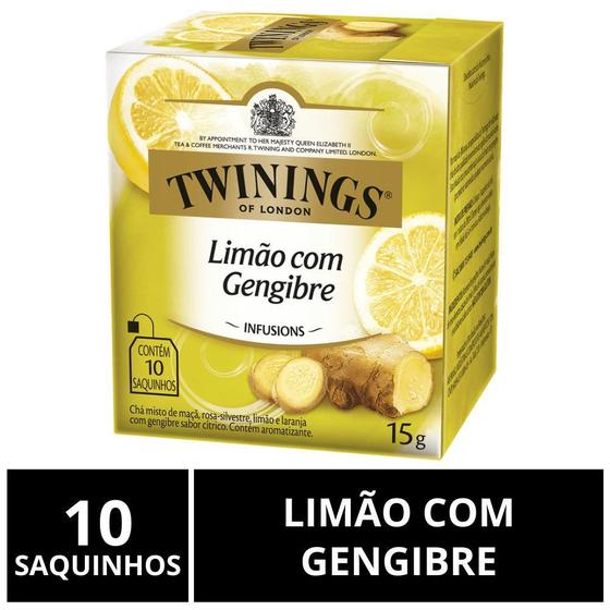 Chá Twinings, Caixa 10 Saquinhos, Chá Limão Com Gengibre - Chá ...