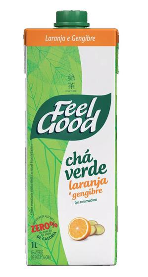 Chá Verde Feel Good Sabor Laranja Gengibre Zero Açúcar 1l - Chá Verde ...