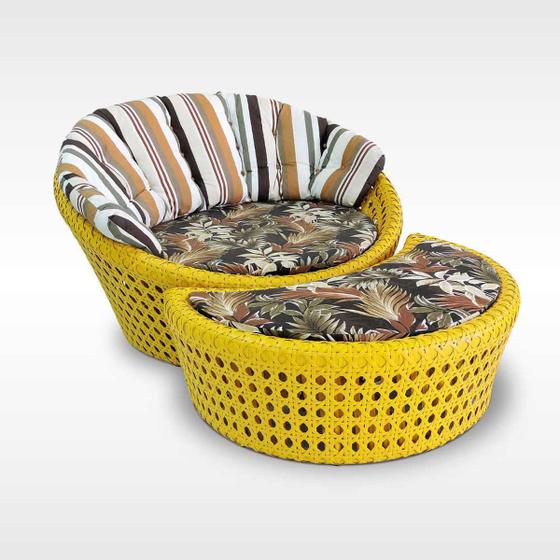 Chaise Redonda de Alumínio e Fibra Sintética Copacabana 1,50M Tela ...