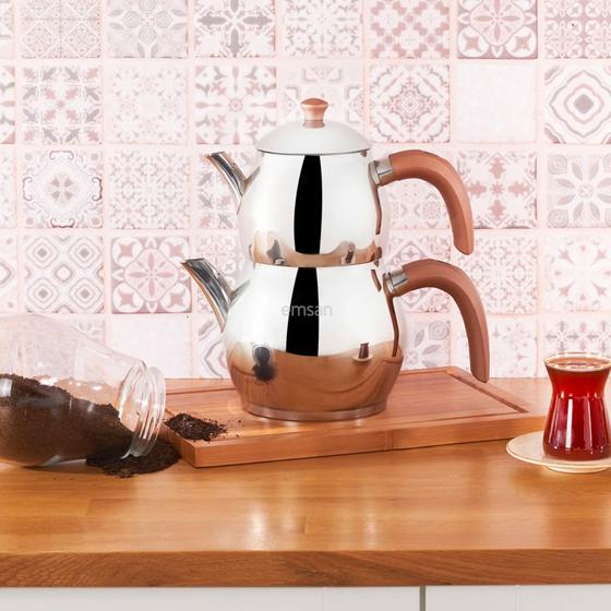 Chaleira & Bule de Chá Turco Aço Inox Cemre KRC461 - SEA AND CHERRY ...