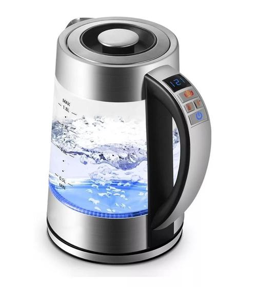 Chaleira Elétrica de Vidro com difusor 1,8L 110V Chaleira Elétrica Envio em ate 24 horas - bak ...