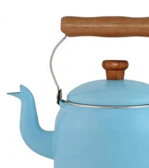 Chaleira Esmaltada Tradicional N16 Mae Agata Ewel Azul Claro ...