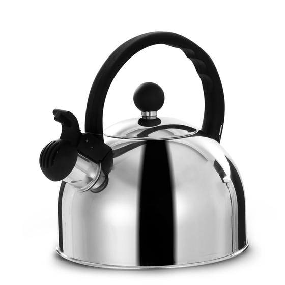 Chaleira Inox 2 Litros c/ apito Alça Ergonomica Cor Inox - Mimo Style ...