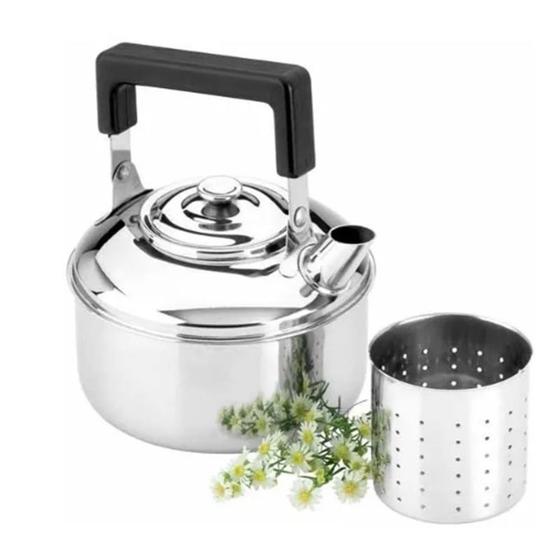 Chaleira Inox com Infusor de Chá 1,0L para Fogão Indução ART-INOX - ART ...