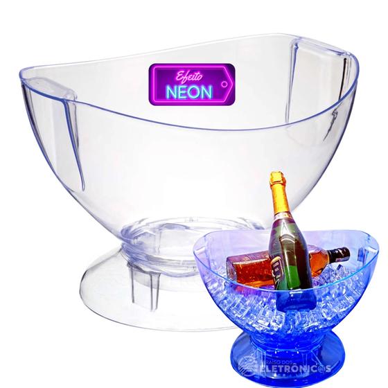 Champanheira Baladeira 12 Litros Personalizada LED Azul Efeito Neon ...