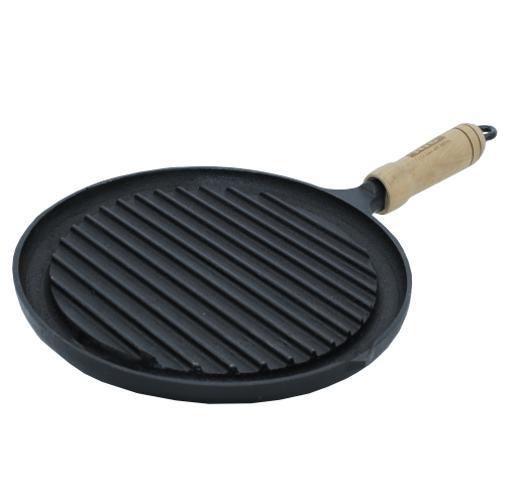 Chapa Bifeteira Ferro Fundido Redonda Ondulada Fogao Grill - RIG ...