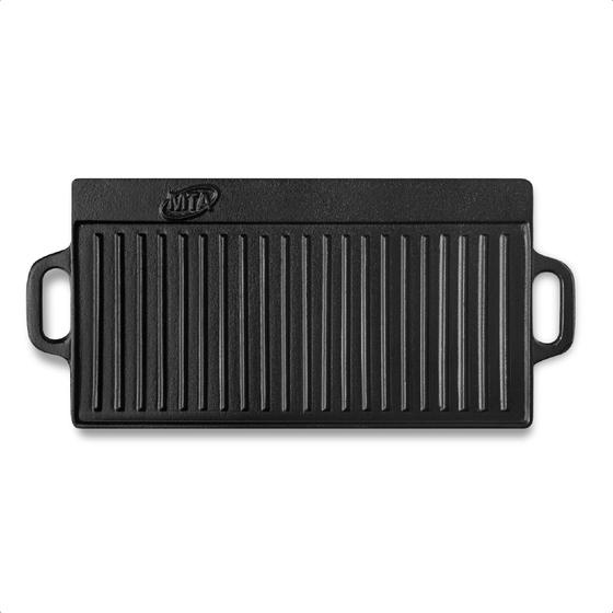 Chapa De Ferro Fundido Grill Reversível para Forno Fogão Churrasqueira ...