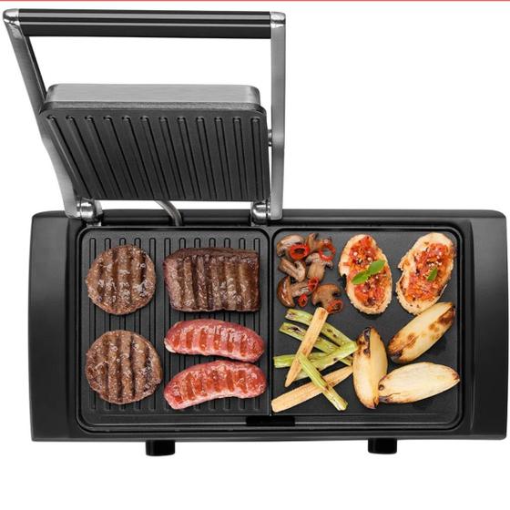 Chapa Grill Churrasqueira Elétrica 1500W Com Prensa Cadence Grl500 C ...