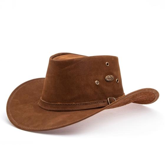 Chapéu Country Masculino Cowboy Sertanejo Australiano Em Couro ...