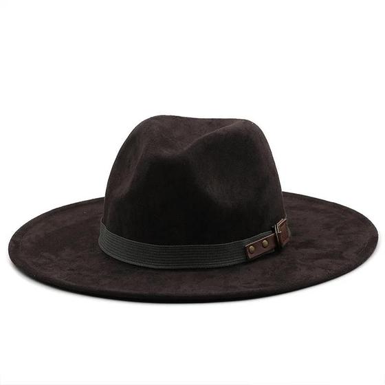 Chapéu Fedora De Camurça Vintage Masculino Jazz Chapeau Feminino Feltro ...