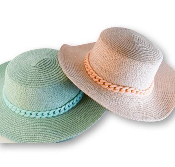 Chapéu moda praia verao piscina com corrente feminino - filo modas ...