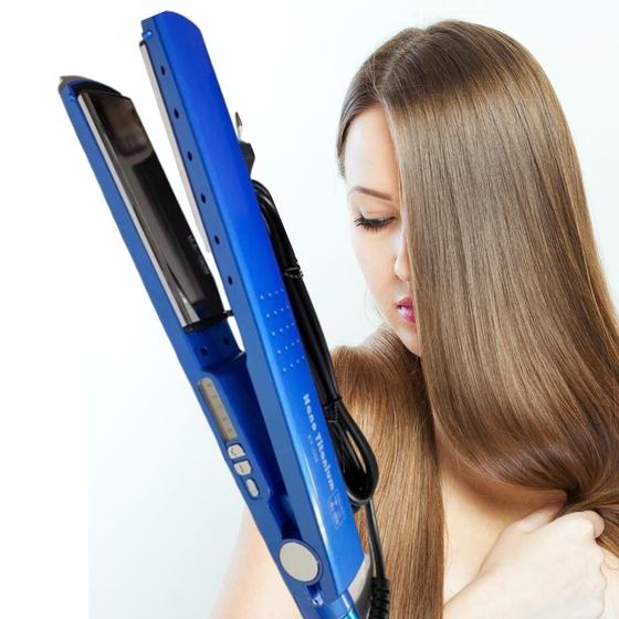 Chapinha Titânio Profissional Bivolt Azul 450ºF Prancha Alisadora e ...