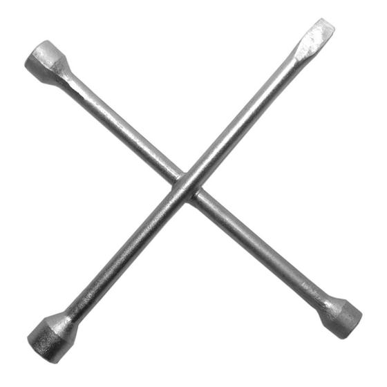 Chave de Roda em Cruz Universal para Veículos - 3 Bocas e Espátula ...