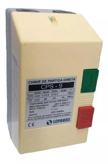Chave Partida Direta Soprano Cps-9 Trif 1,5cv mono 1cv 220v - Chave de Partida - Magazine Luiza