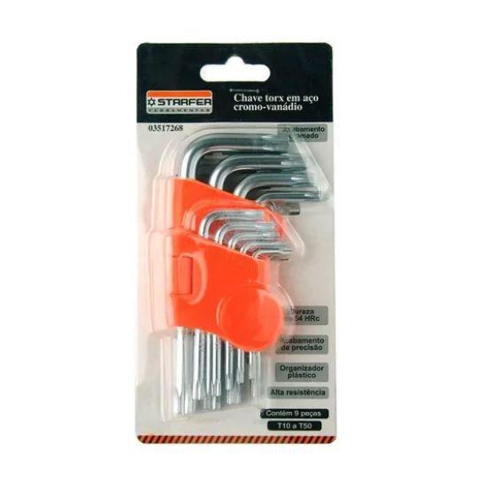 Chave Torx Starfer T10-T50 9 Peças - Chave Manual - Magazine Luiza