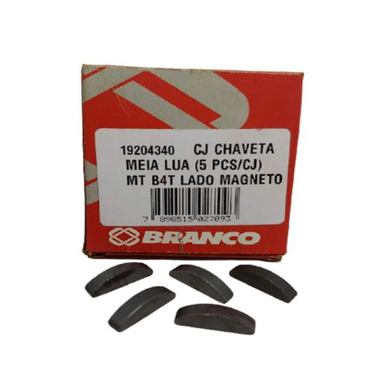Chaveta Meia Lua 4X5,5X18MM Para Motor B4T Lado Magneto Branco 19204340 ...