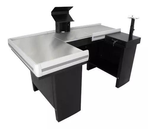 Check Out Leve De 1,80m Mesa Reta Com Kit Amapá Cor Preto Perfil Cinza ...