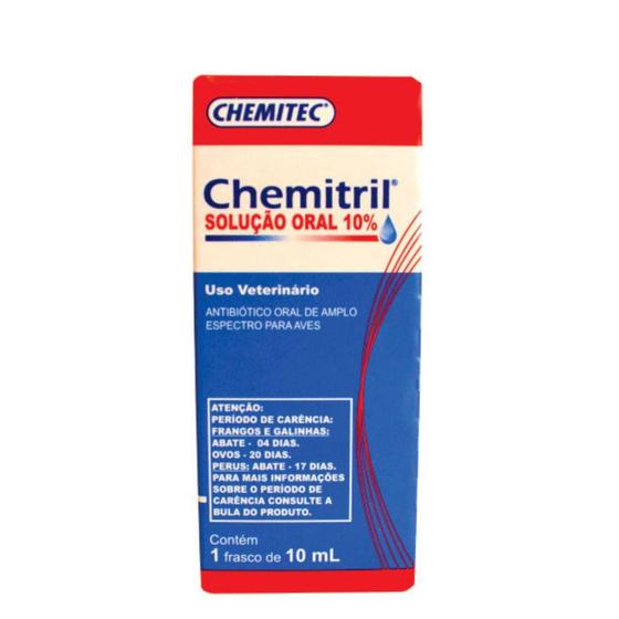 Chemitril oral10% 10 ml - Chemitec - Farmácia Pet - Magazine Luiza
