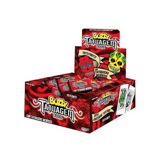 Chicle Buzzy Tattoo Tutti Frutti 100un - RICLAN - Chicletes e Gomas ...
