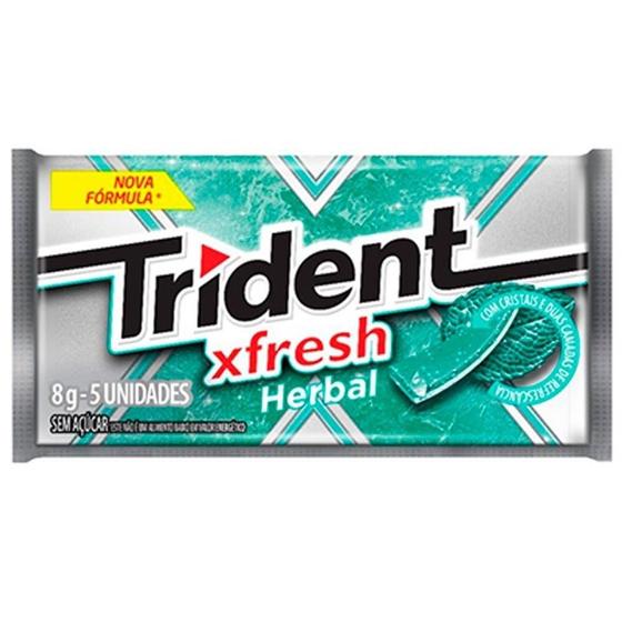 Chicle Trident Herbal Fresh 8g - Embalagem com 21 Unidades - Chicletes ...