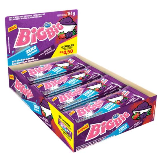Chiclete Big Big Açaí e Guaraná Zero Açúcar c/20 - Arcor - Chicletes e ...