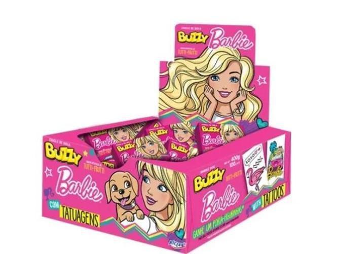 Chiclete Buzzy Barbie Tutti-Frutti Tatuagem Riclan 400G - Chicletes e ...