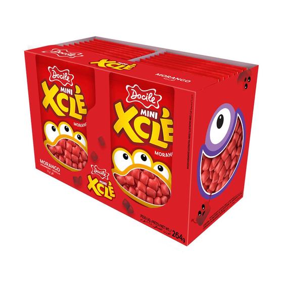 Chiclete Mini Xclé Morango Docile - 264g - Chicletes e Gomas - Magazine ...