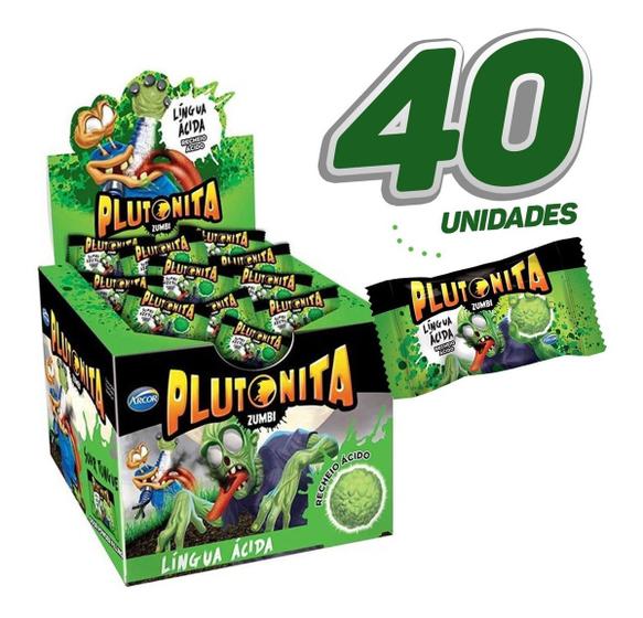 Chiclete Plutonita Lingua Ácida Arcor Display C/40 Un.- 180g ...