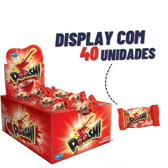 Chiclete Poosh Morango-200g C/40 Und - Arcor - Chicletes e Gomas ...