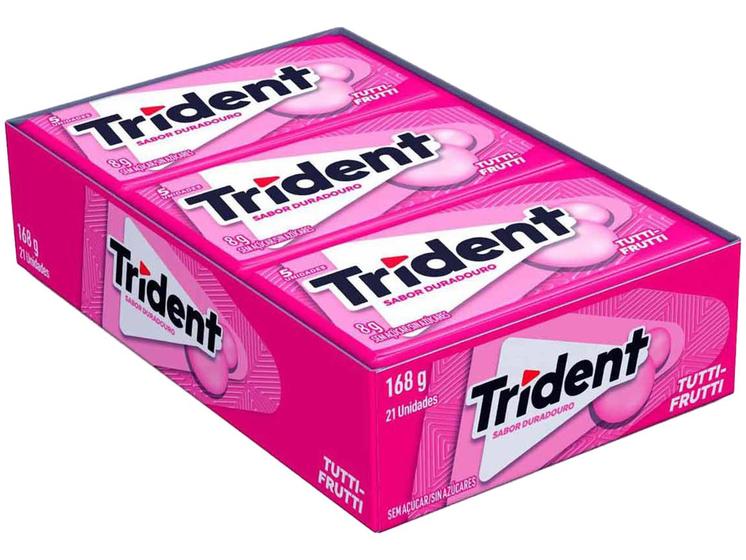 Chiclete Trident 5s Tutti-Frutti Display com - 21 Pacotes 8g ...