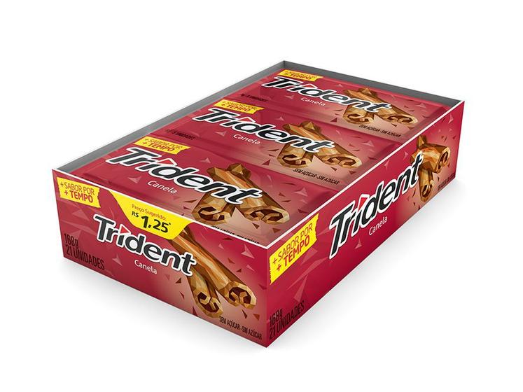 Chiclete trident canela 21 unidades - adams - MONDELEZ - Chicletes e ...