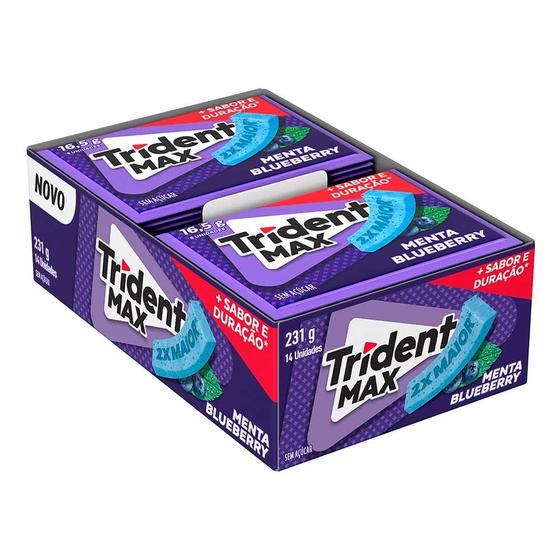 Chiclete Trident Max Menta Blueberry c/14 - Adams - Chicletes e Gomas ...